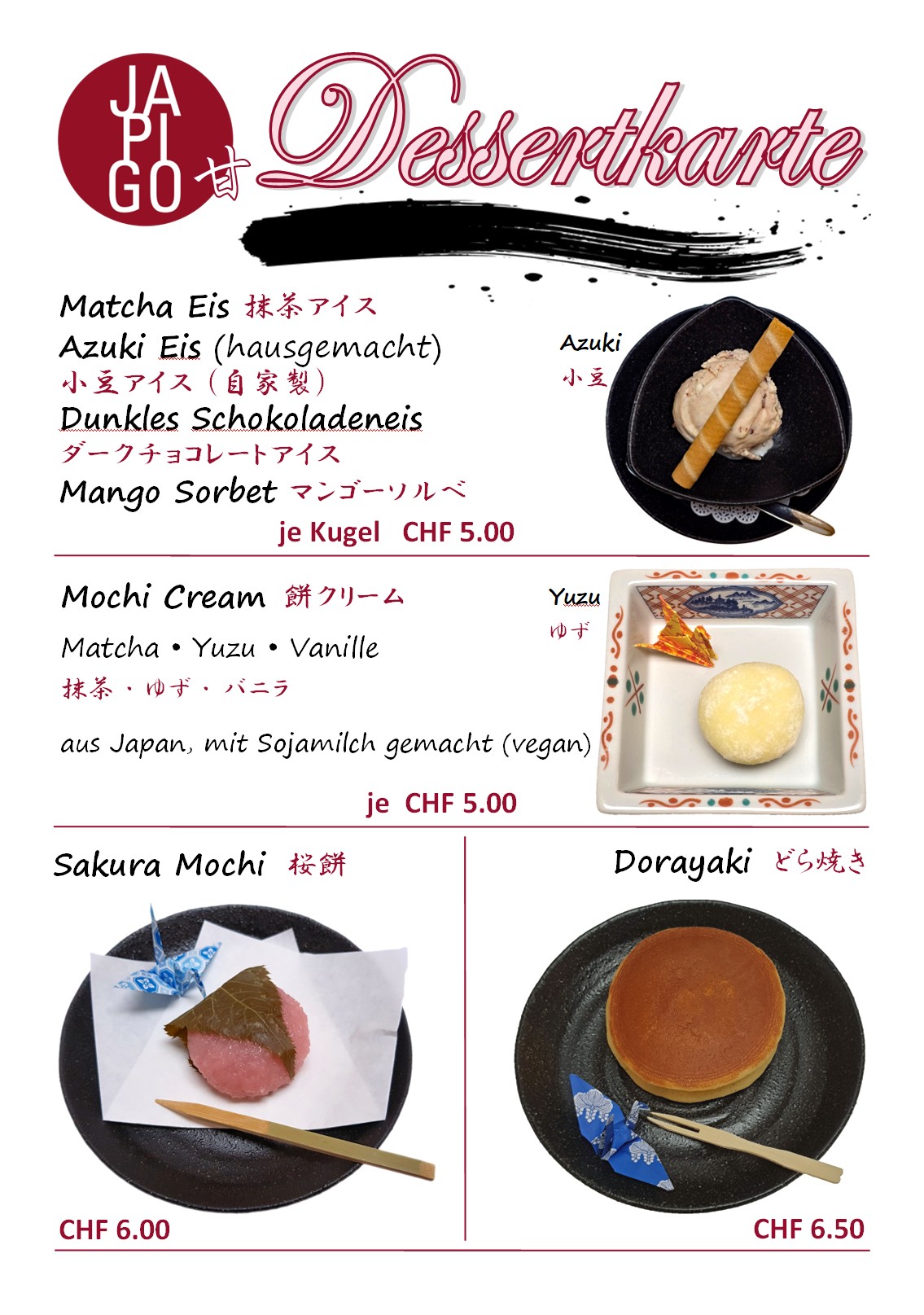 ANGEBOT - ESSEN UND TRINKEN - Japigo. Japanisches Restaurant in Bern